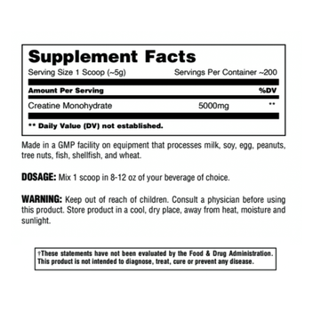 Animal Micronized Creatine Powder: Pure Creatine Monohydrate & Animal Pak