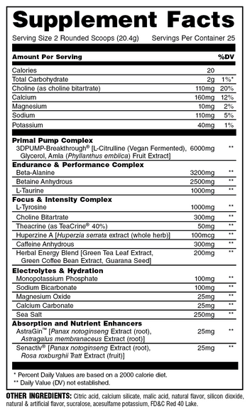 Animal Primal Preworkout Powder: Pre-Workout Supplements for Energy ...