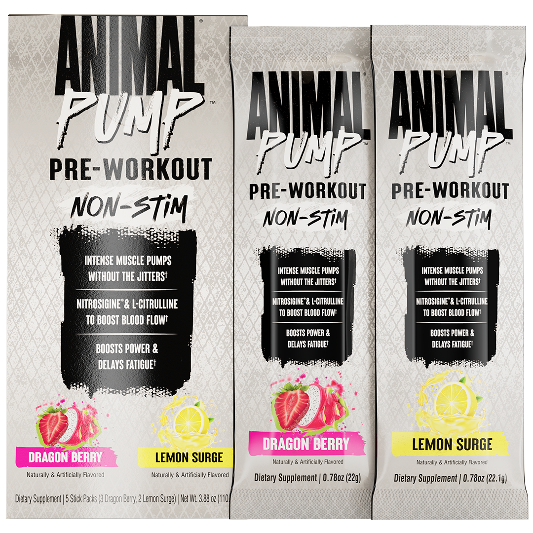 Animal Pump Non-Stim Stick Packs: Pre-workout Packets & Animal Pak